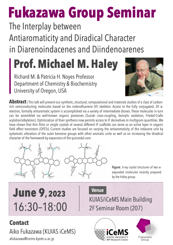 Seminar by Prof. Michael M. Haley – The Fukazawa Group