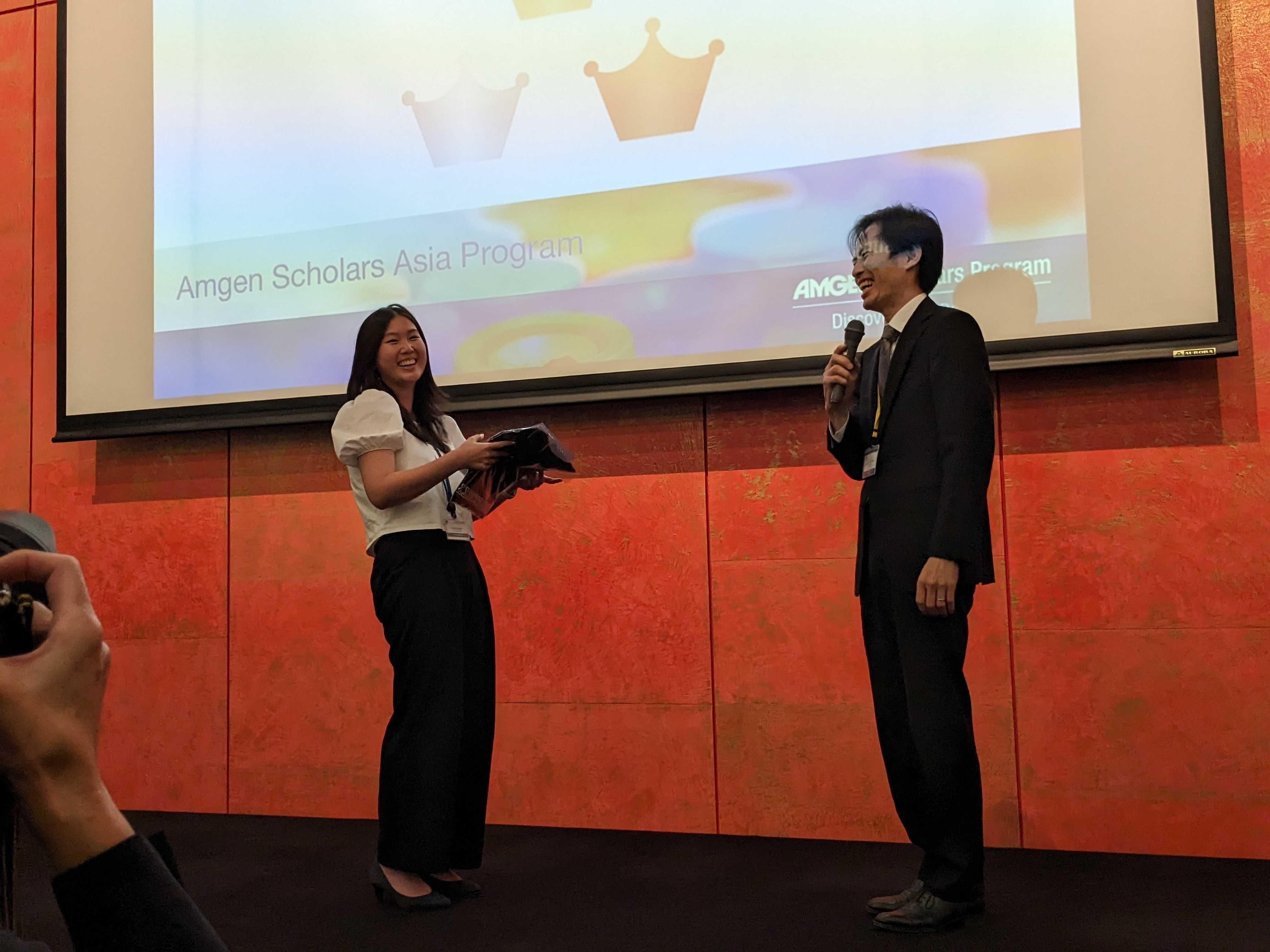 Emily won the 1st Place award in the final presentation of Amgen ...